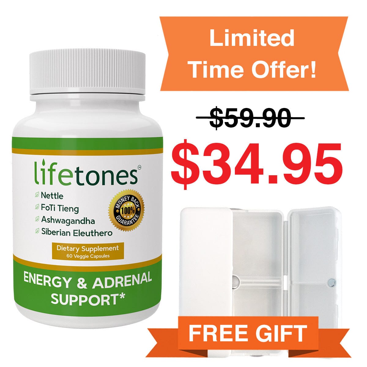 Buy Energy & Adrenal Support Capsules, Get A Free Supplement Case ...