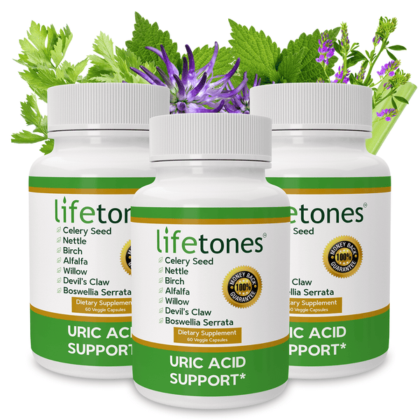Lifetones Uric Acid Support | 60 Capsules | 100% Money-Back Guarantee